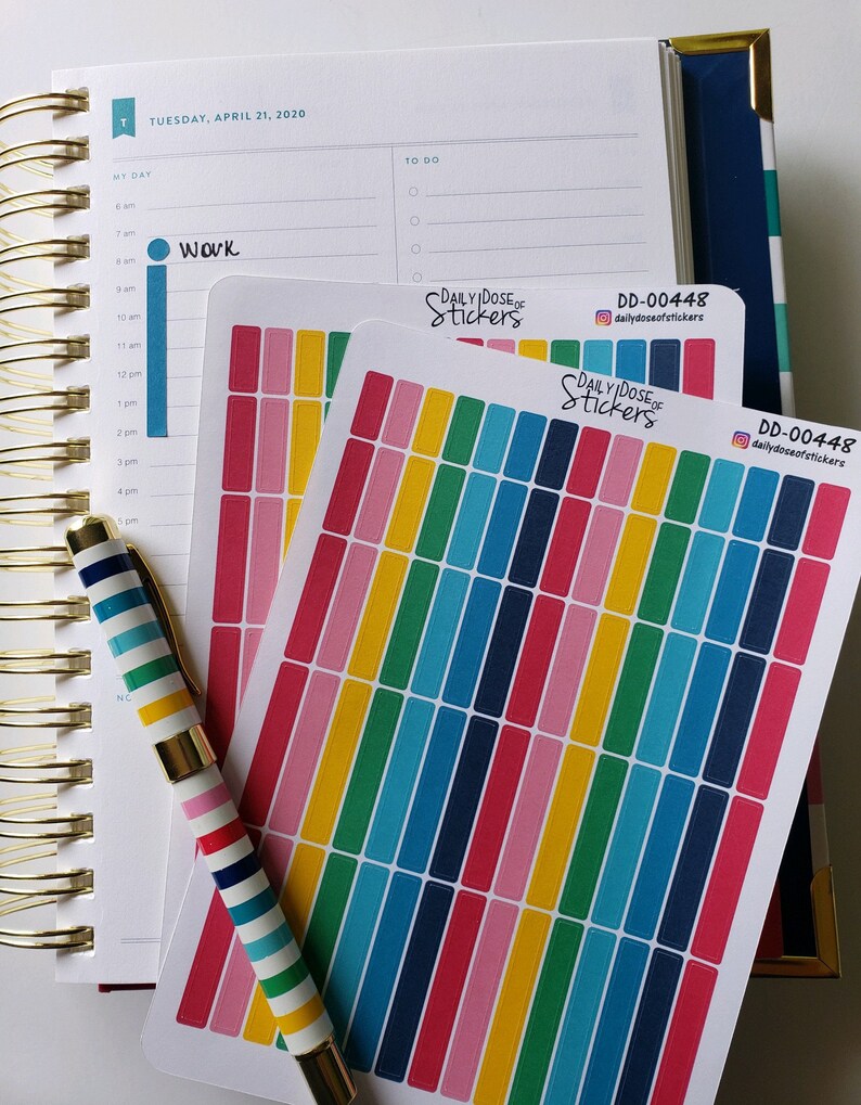 NEW! Colorful Time Block Strips - Block Time From 2 Hours - 6 Hours ...