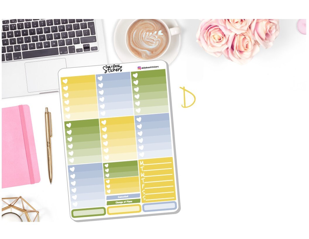 NEW Weekly Sticker Kit Lemonade Stand Weekly Sticker - Etsy