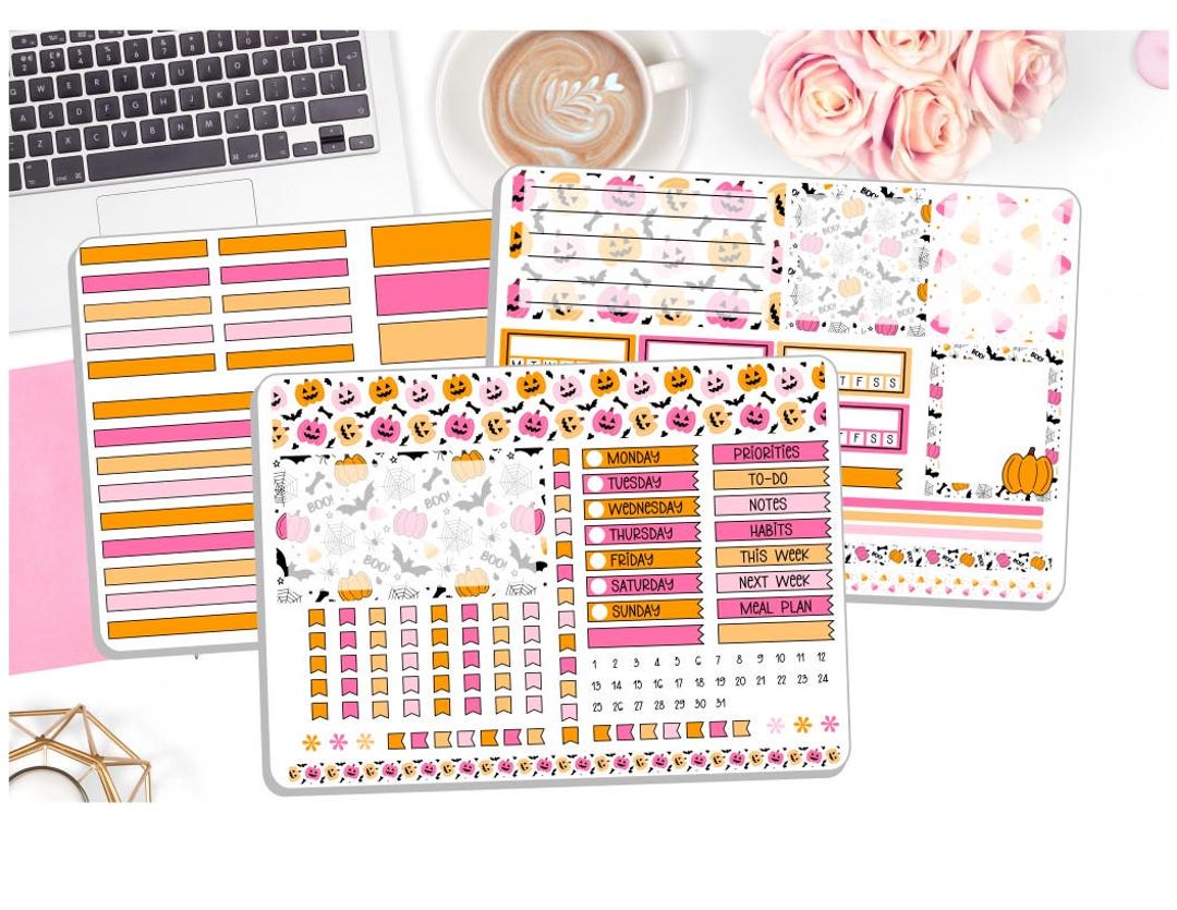 NEW! Dashboard Planner - Pumpkin - Weekly Sticker Kit - Planner ...