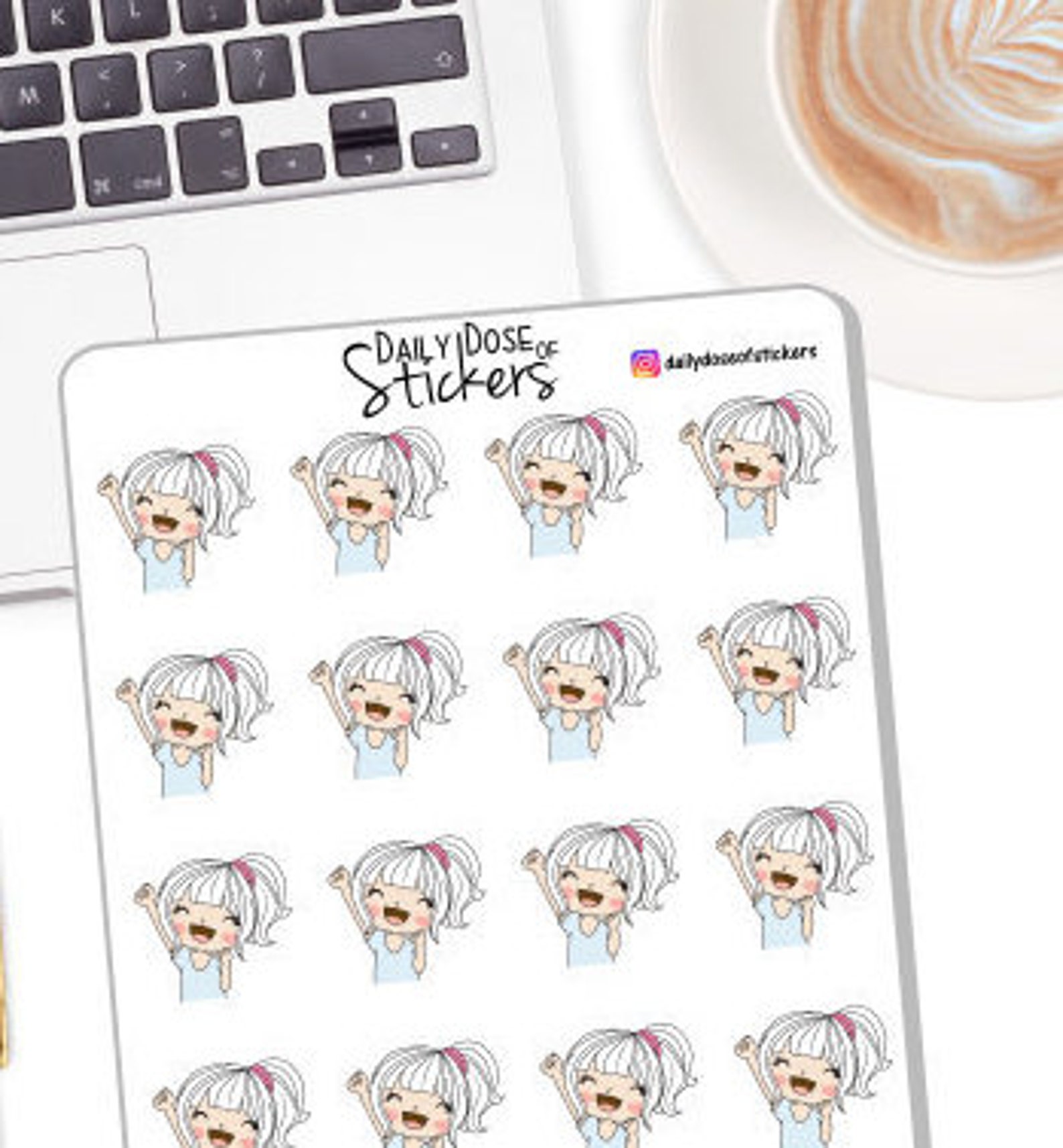NEW! Character Stickers - Emotion Girl Willow - Happy, Excited, Great ...