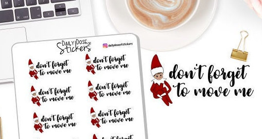 NEW Christmas Elf Stickers Move the Elf Reminders | Etsy