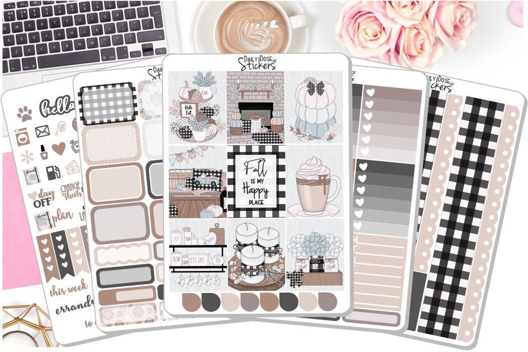 Farmhouse Fall Weekly Sticker Kit - Sticker Kit - Planner Stickers Dd ...
