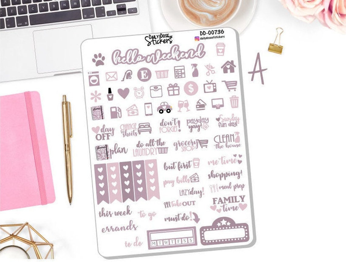 NEW! - Get Work Done Weekly Sticker Kit - Sticker Kit - Planner ...