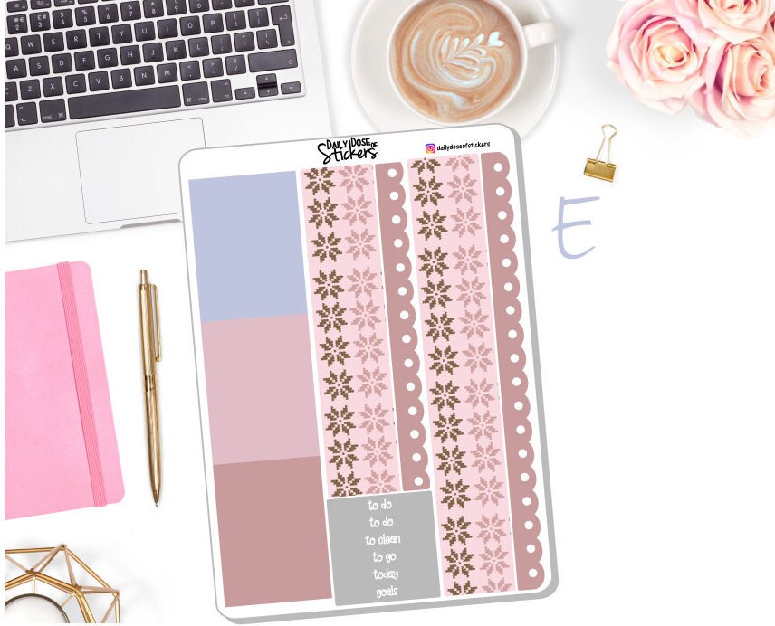 NEW Winter Weekly Sticker Kit Snow Day Winter Sticker | Etsy