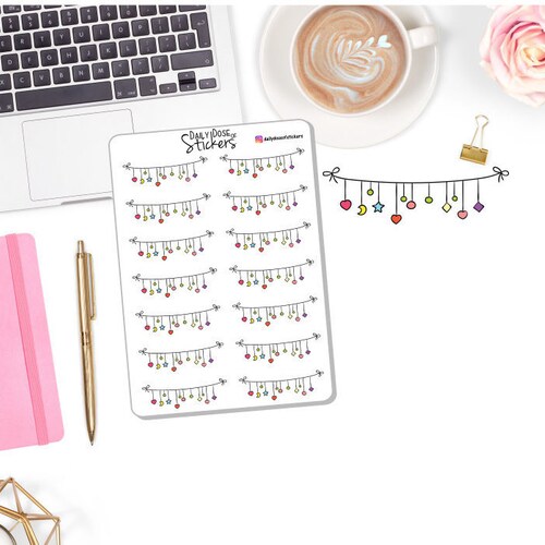 NEW Banner / Bunting Stickers Planner Stickers DD-00490 - Etsy