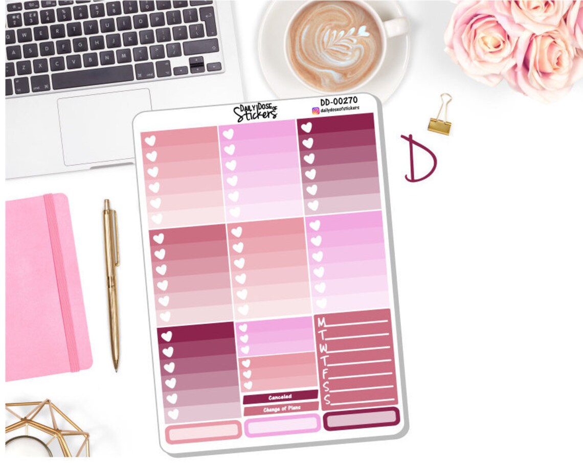 NEW Wake up and Be Happy Weekly Sticker Kit Sticker Kit - Etsy