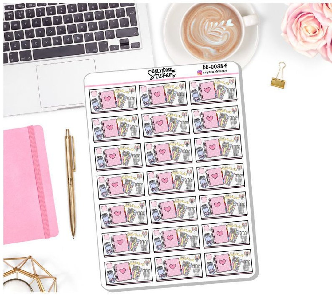 EC Planner Desk Stickers - Planner Stickers - Flat Lay Stickers ...