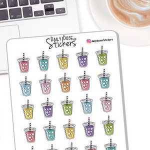 NEW! Colorful Iced Drink Icons - Planner Stickers (DD-00421) - Etsy