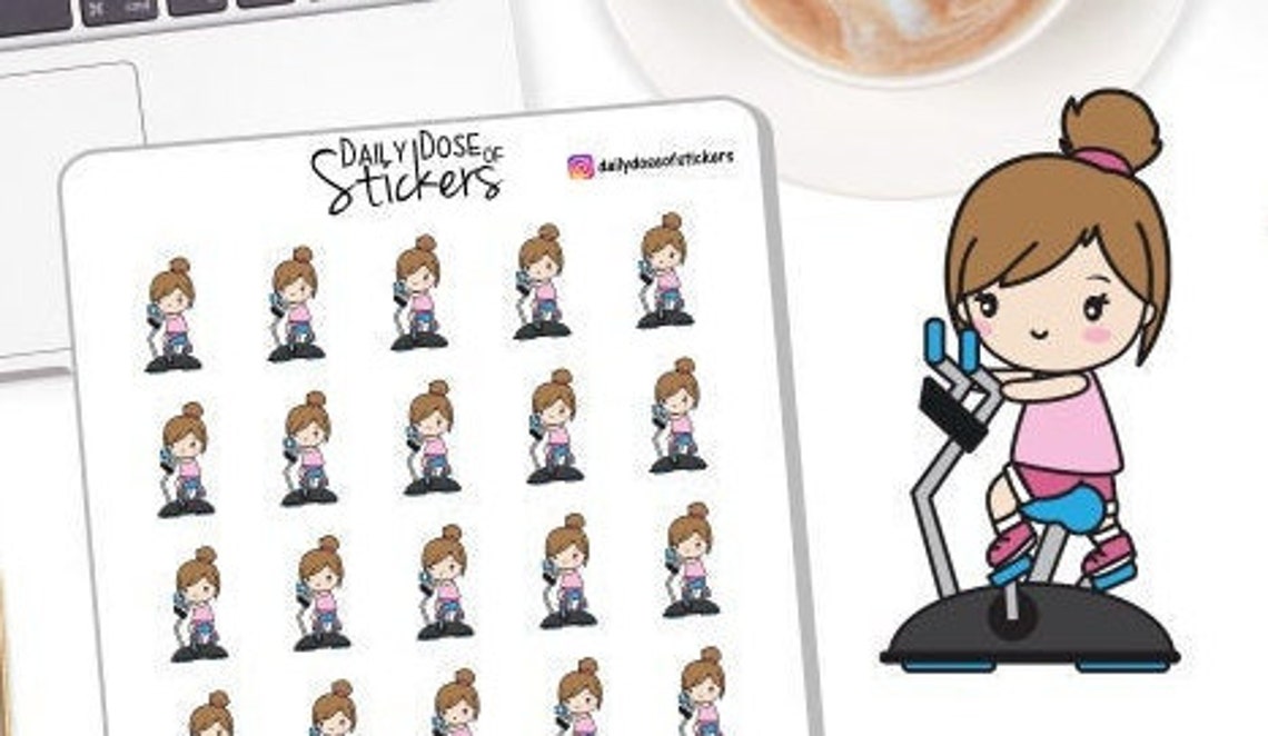 NEW! - Elliptical Workout Character Stickers - Character Stickers ...