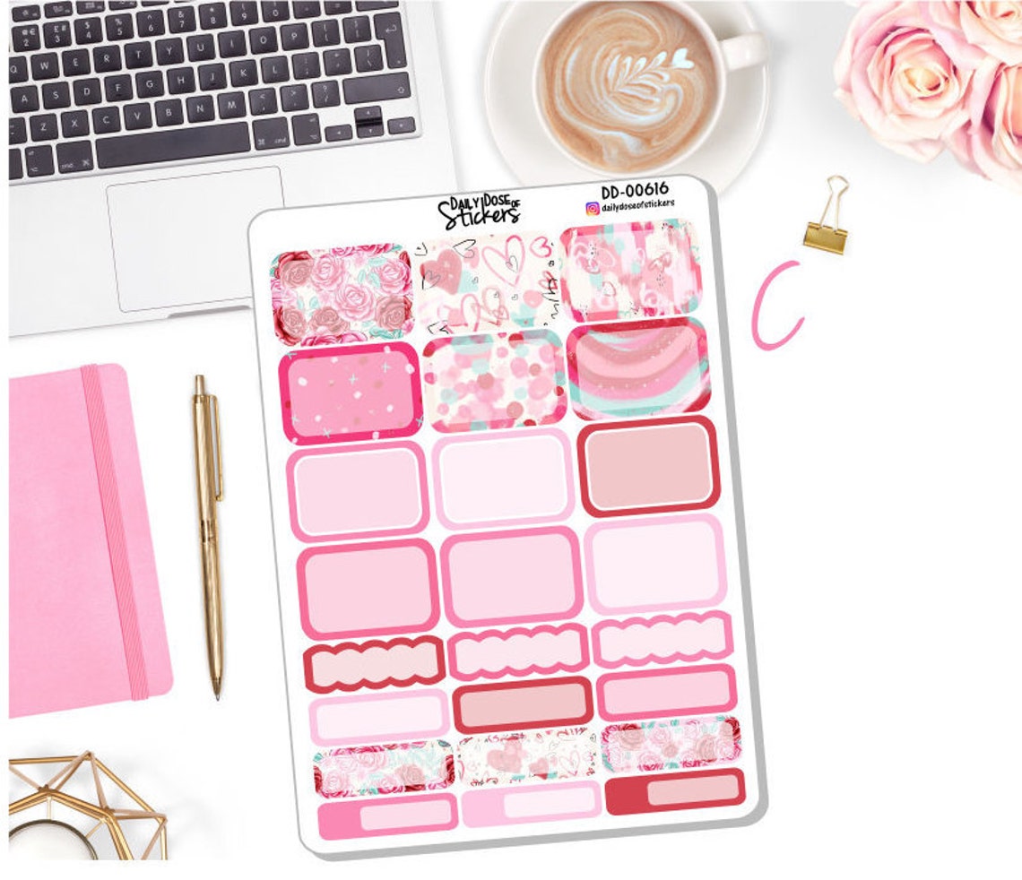 NEW Valentine's Day Sticker Kit Valentine Wishes - Etsy