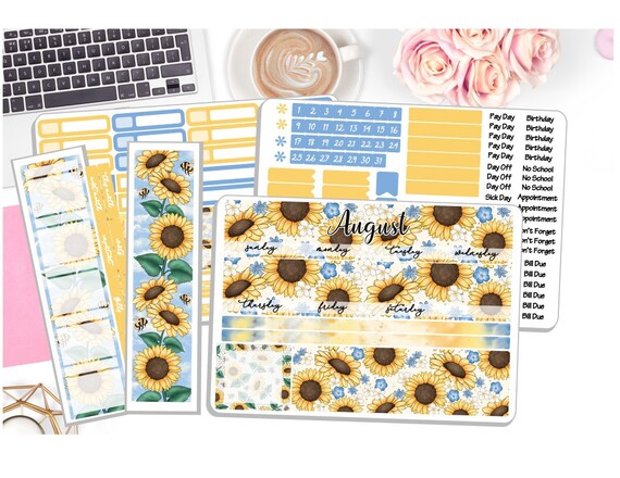 NEW Monthly August Sticker Kit August Monthly Kit - Etsy