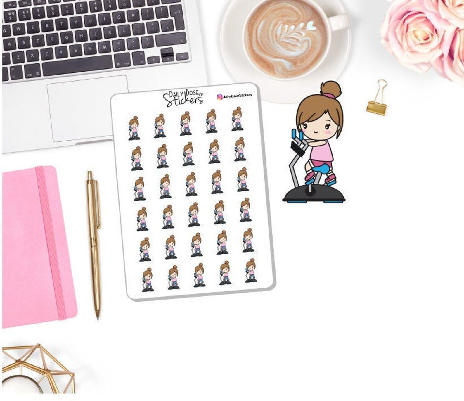 NEW! - Elliptical Workout Character Stickers - Character Stickers ...