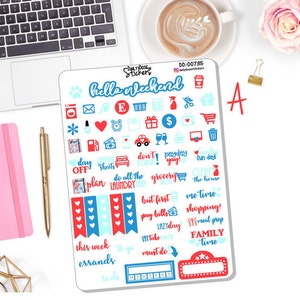NEW! - 4th of July Weekly Sticker Kit - Independence Day - Sticker Kit ...