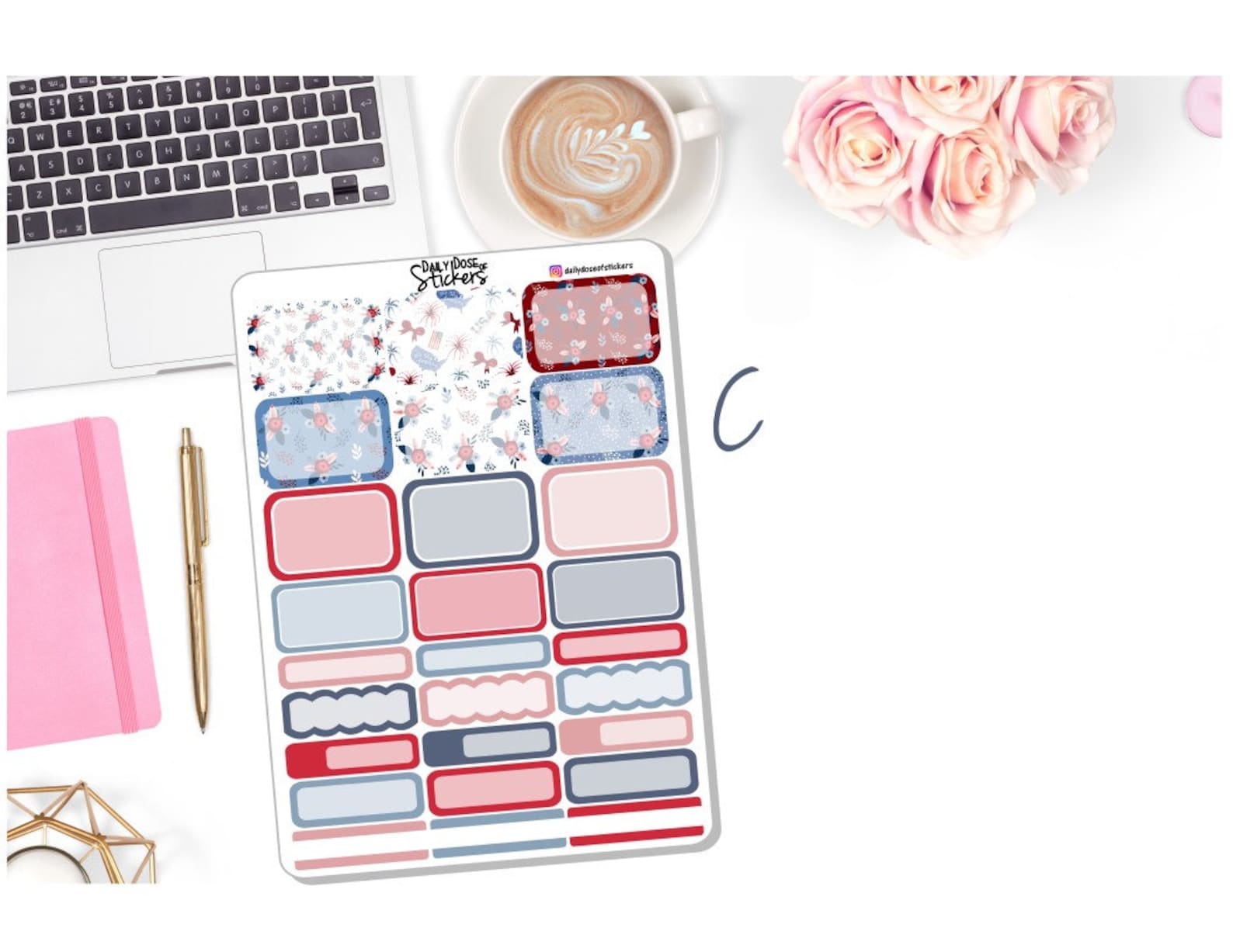 NEW Weekly Sticker Kit Patriotic July 4th Stickers - Etsy