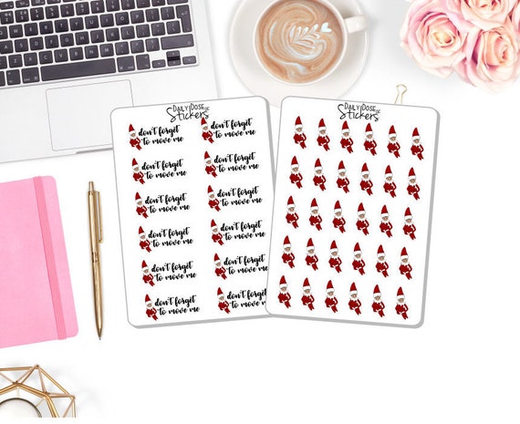 NEW Christmas Elf Stickers Move the Elf Reminders | Etsy