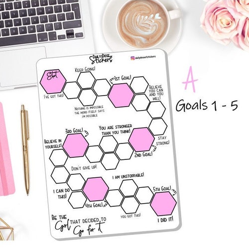 NEW Weight Goal Weight Loss Chart Goals Goal Stickers - Etsy