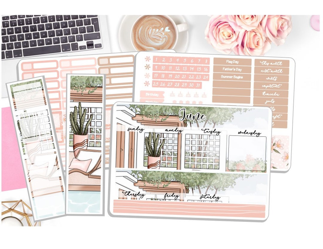 June Monthly Sticker Kit-every Summer Has a Story-monthly Sticker Kit ...