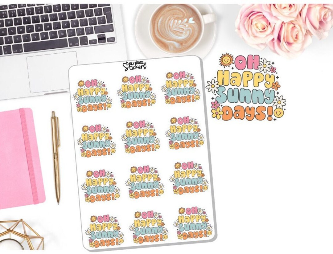 NEW! Stickers - Oh Happy Sunny Days - Positive Self Talk - Planner ...