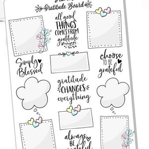 NEW! Gratitude Board Sticker - Goal Setting Stickers - Planner Stickers ...