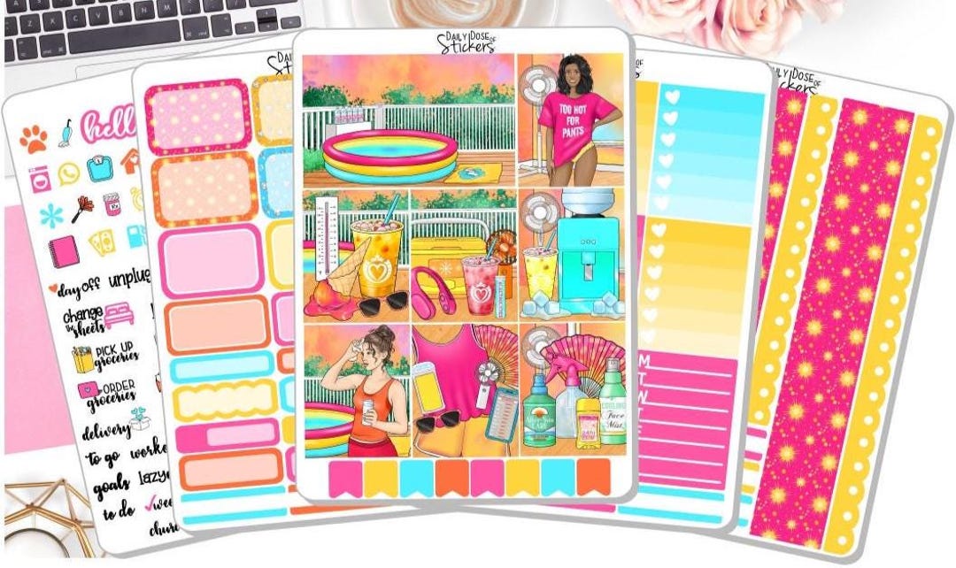 NEW! - Weekly Sticker Kit - Heatwave - Summer - Sticker Kit - Planner ...