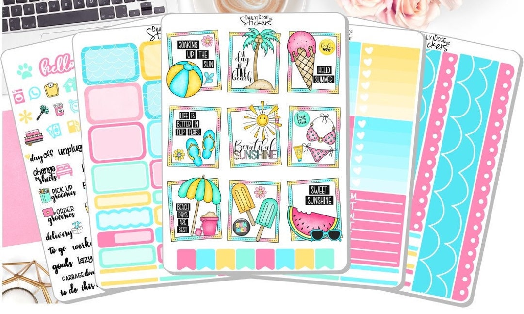 NEW! - Weekly Sticker Kit - Sweet Summer - Summer Stickers - Planner ...