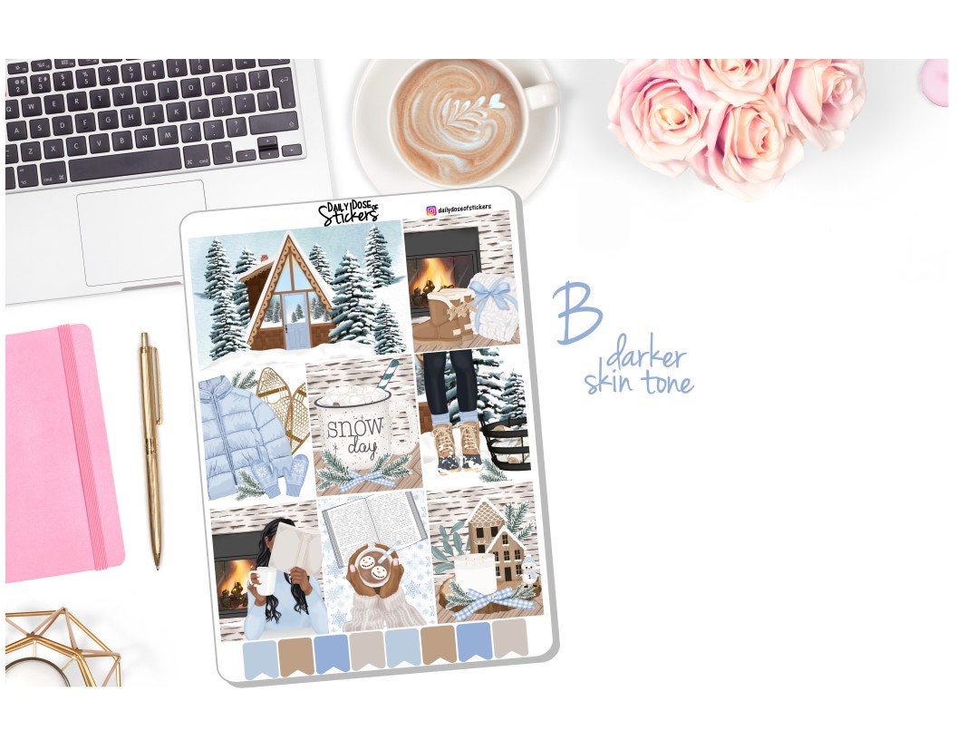 NEW Winter Weekly Sticker Kit Snow Day Winter Stickers - Etsy