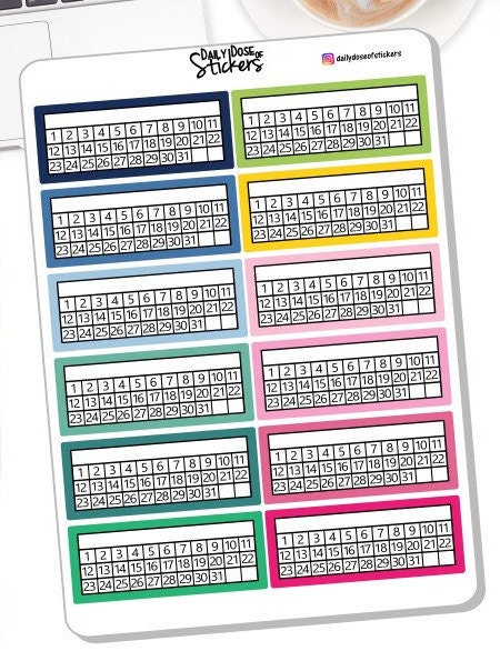 NEW 12 Monthly Colors Habit Tracker Simplified Weekly or | Etsy