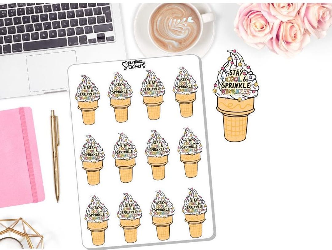 NEW! Stickers - Stay Cool & Sprinkle Kindness - Positive Self Talk ...