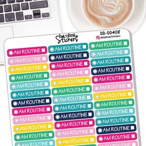 NEW! Colorful AM Routine Box - Planner Stickers - Emily Ley Simplified ...