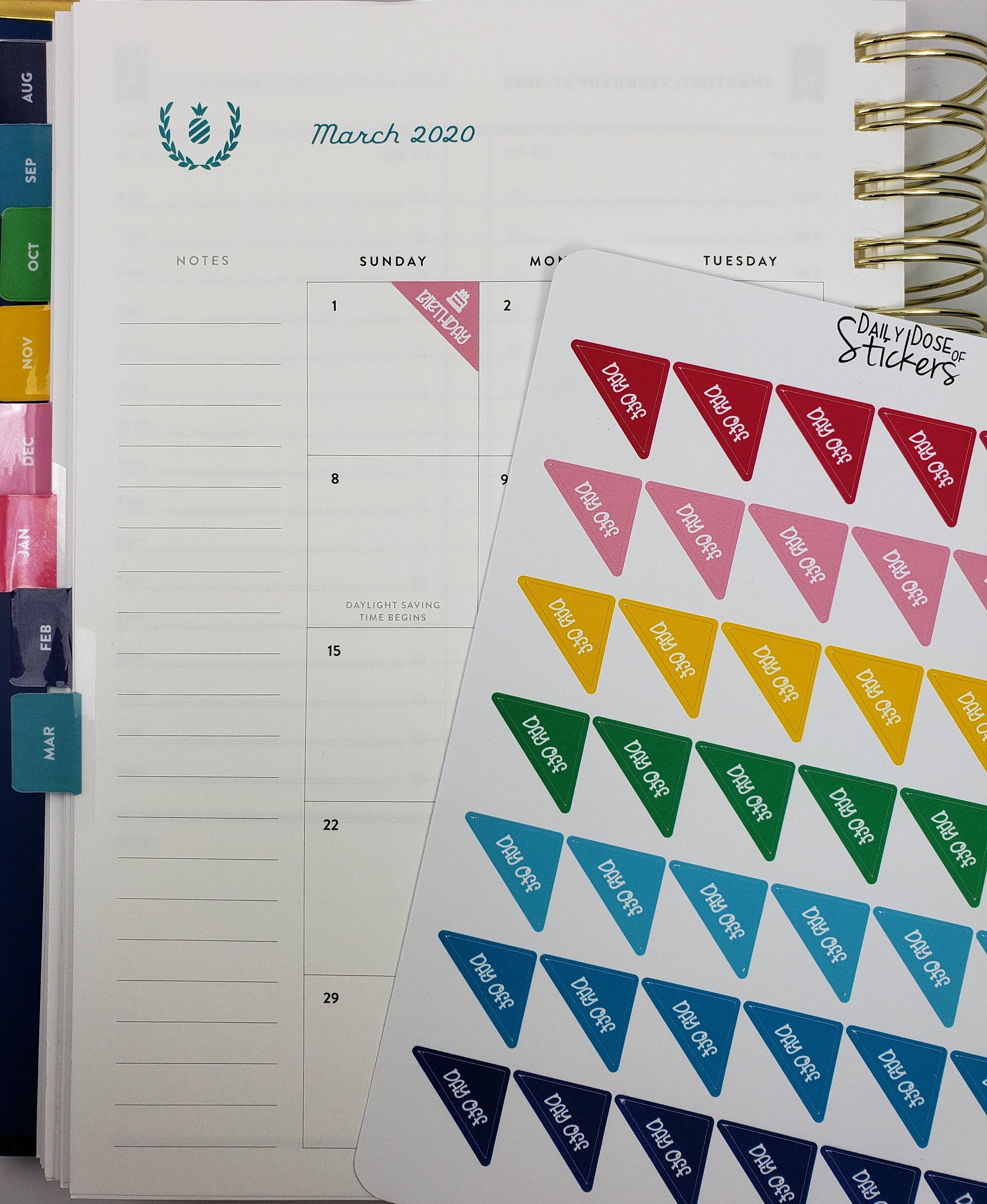 NEW Day off Stickers Calendar Corner Stickers Planner | Etsy