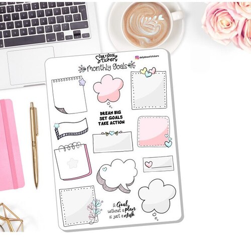 NEW Vision Board Sticker Goal Setting Stickers Planner - Etsy