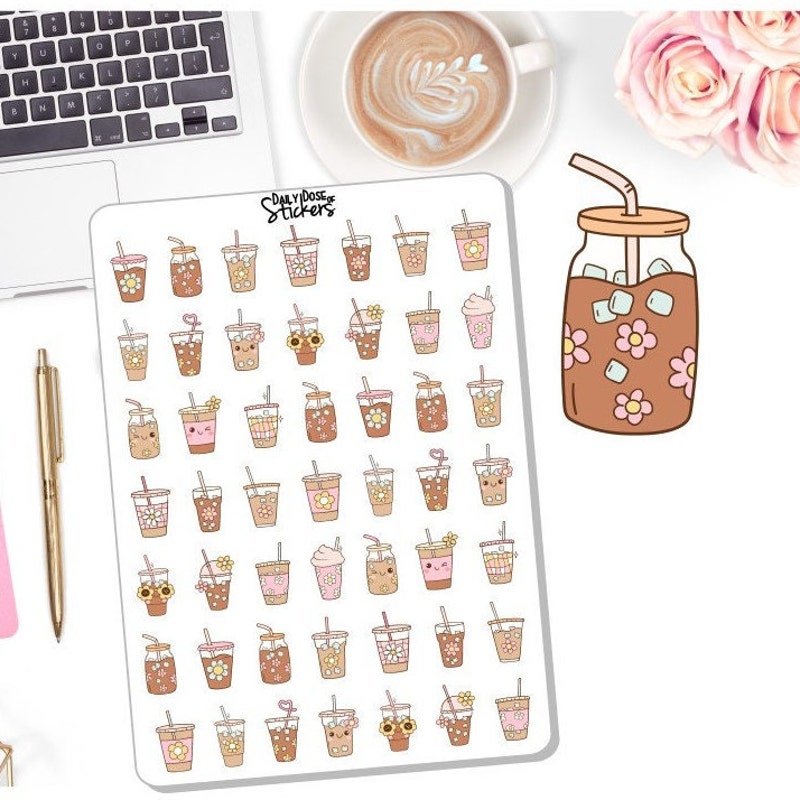 Iced Coffee Sticker - Etsy