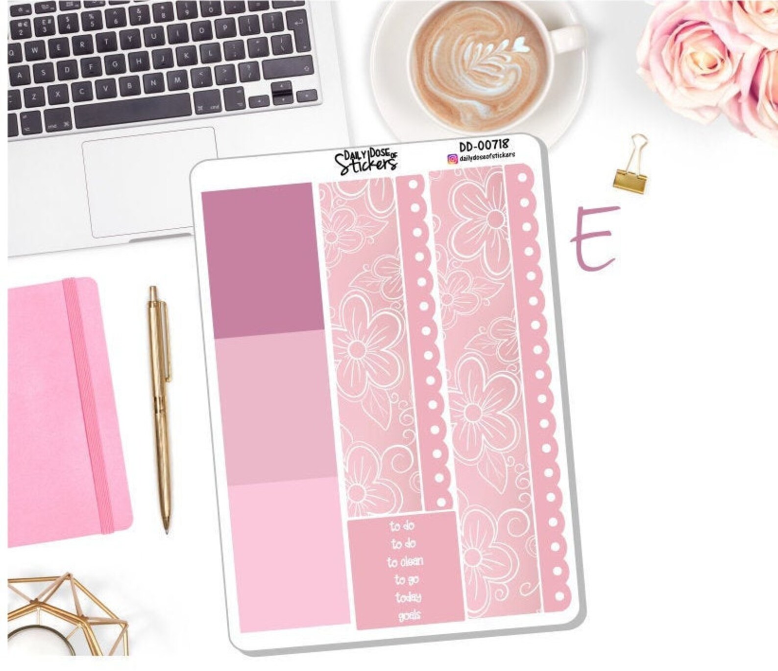 NEW Pretty in Pink Sticker Kit Planner Stickers - Etsy