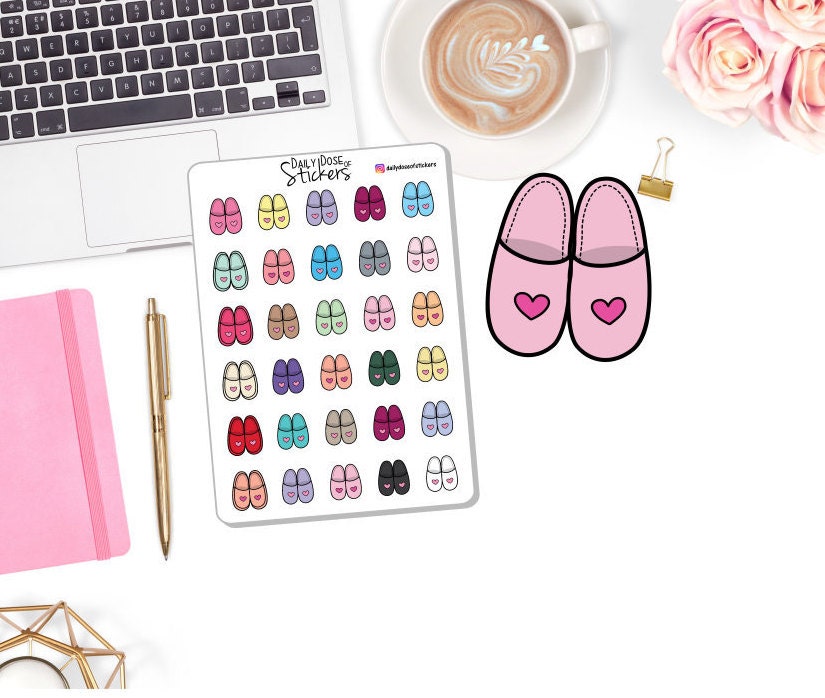 NEW Slipper Icons Planner Stickers DD-00365 | Etsy