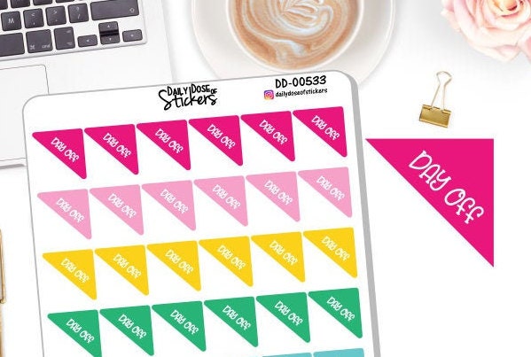 NEW Day off Stickers Calendar Corner Stickers Planner | Etsy