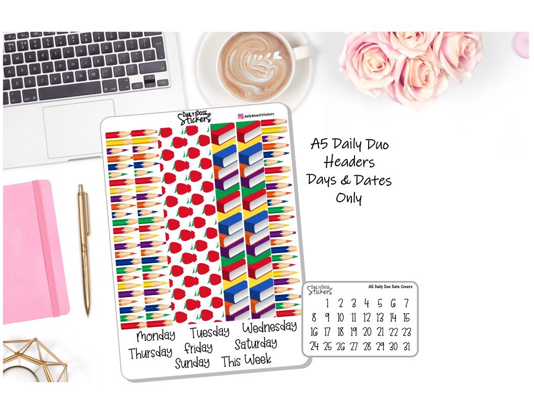 NEW A5 Daily Duo Weekly Kit Back to School Planner - Etsy