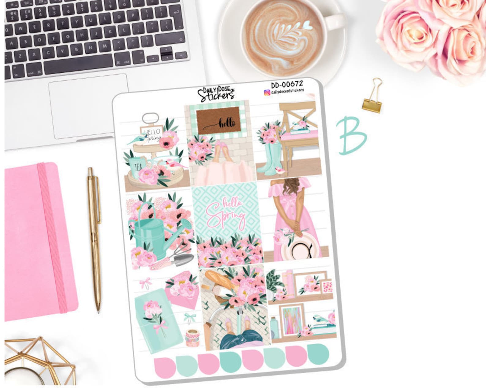 NEW Spring Sticker Kit Hello Spring Weekly Sticker Kit - Etsy