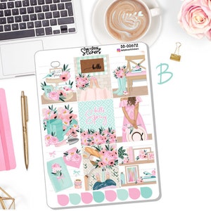 NEW Spring Sticker Kit Hello Spring Weekly Sticker Kit Floral Sticker ...