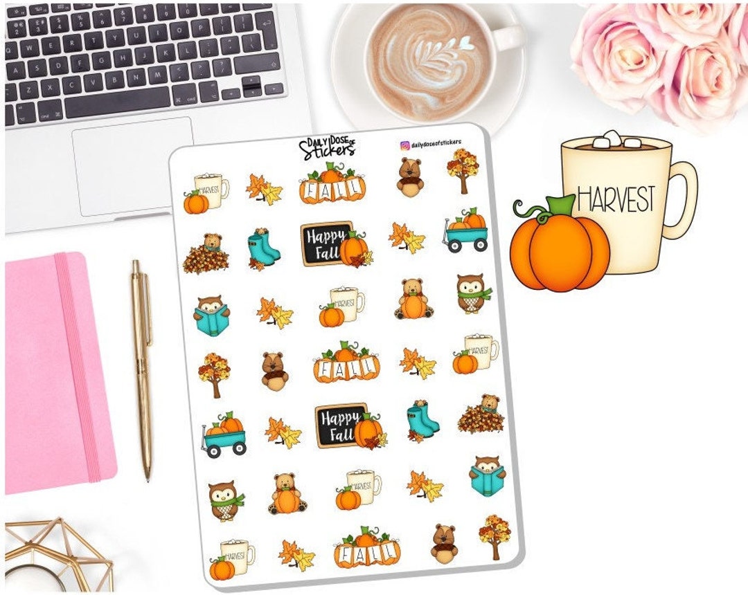 NEW! Fall Sticker Set - Happy Fall - Fall Stickers - Fall Decor ...
