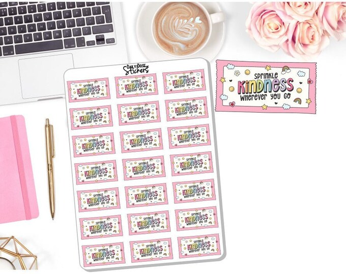 NEW! Stickers - Sprinkle Kindness Wherever You Go - Positive Self Talk ...