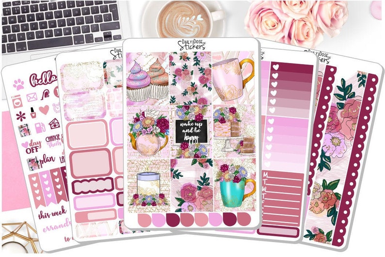 NEW Wake up and Be Happy Weekly Sticker Kit Sticker Kit - Etsy