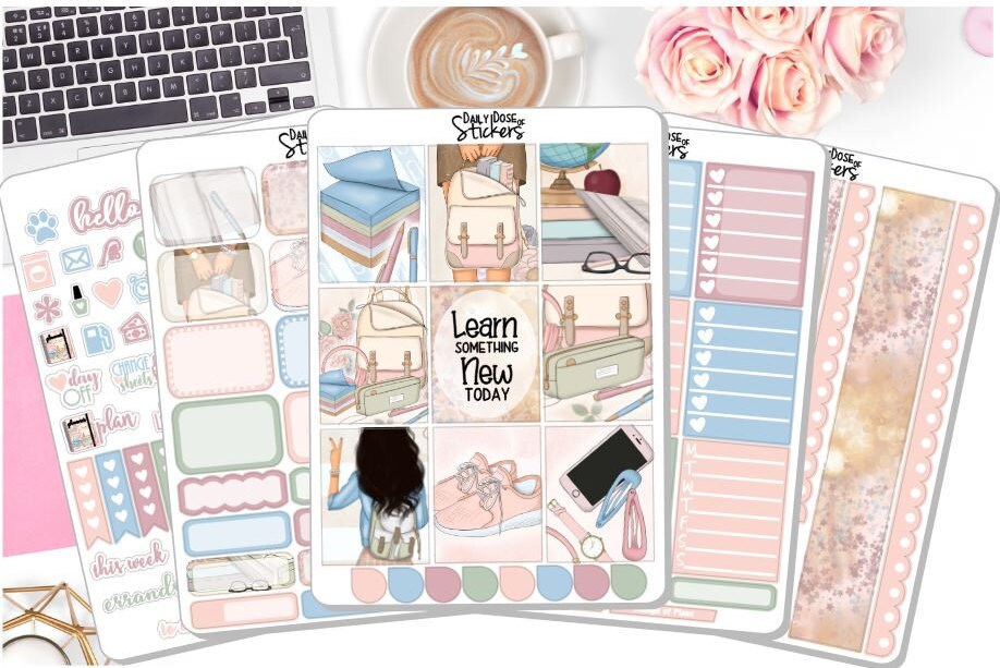 NEW Weekly Sticker Kit Learn Something New Today School | Etsy