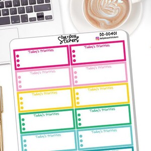 NEW! Today's Priorities Box Colorful - Planner Stickers - Emily Ley ...
