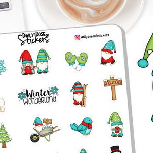 NEW! Winter Gnome Set - Gnome Stickers - Winter Gnome Stickers ...