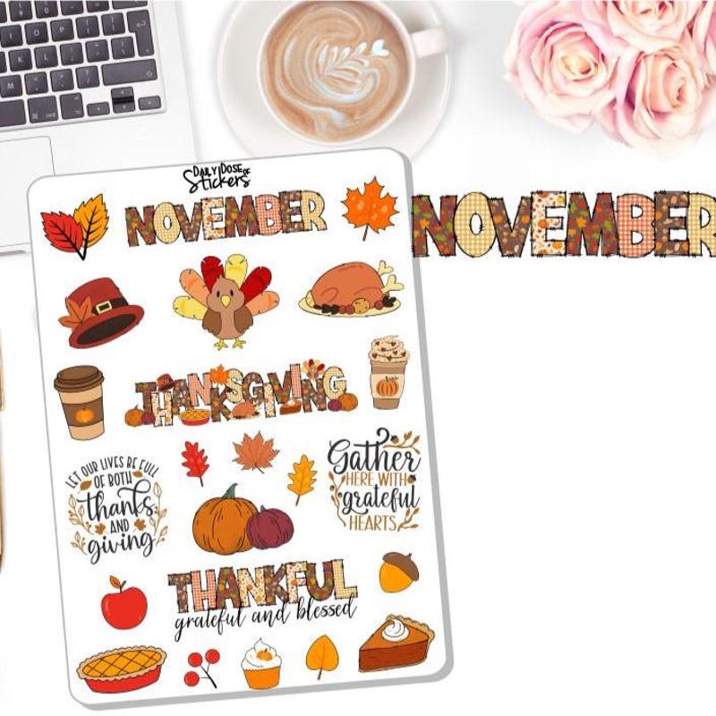 November Stickers Journal - Etsy