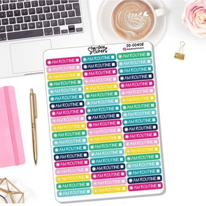 NEW! Colorful AM Routine Box - Planner Stickers - Emily Ley Simplified ...