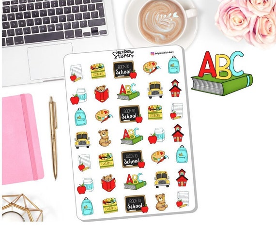 NEW Back to School Sticker Set Decor Stickers School - Etsy