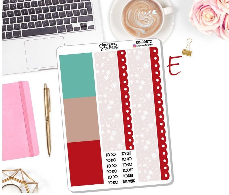 NEW Christmas Weekly Sticker Kit Most Wonderful Time of | Etsy