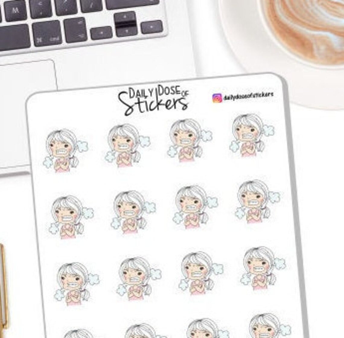 NEW! Character Stickers - Emotion Girl Willow - Mad, Angry, Upset ...
