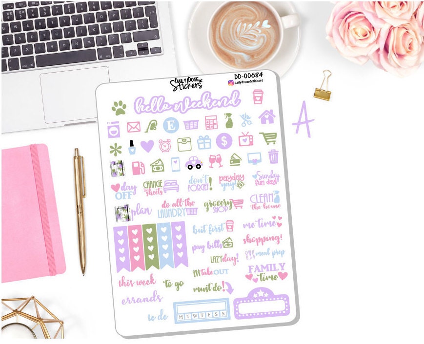 NEW Self Care Weekly Sticker Kit Sticker Kit Planner | Etsy